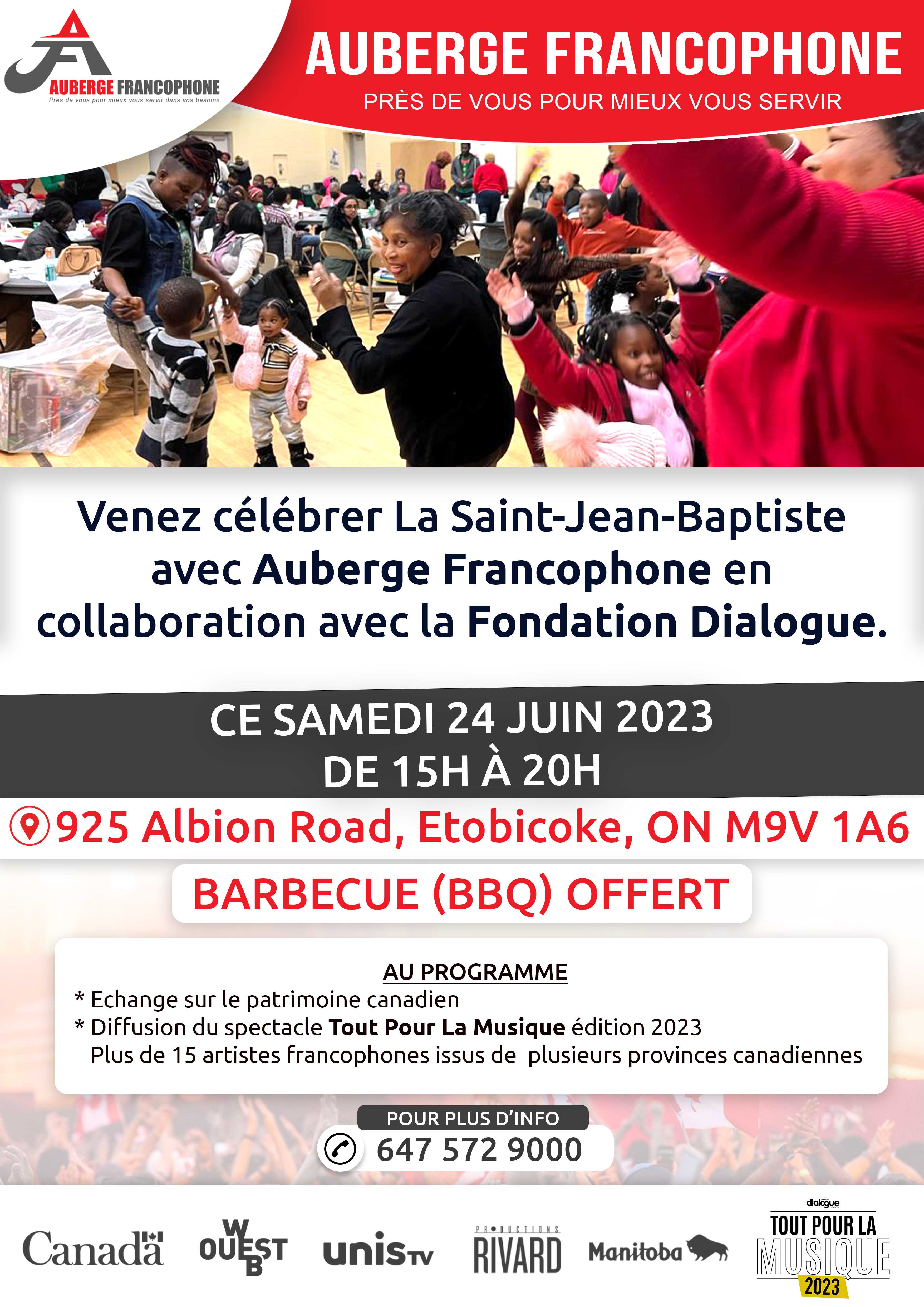 Célébration de la Saint-Jean-Baptiste :: Auberge Francophone
